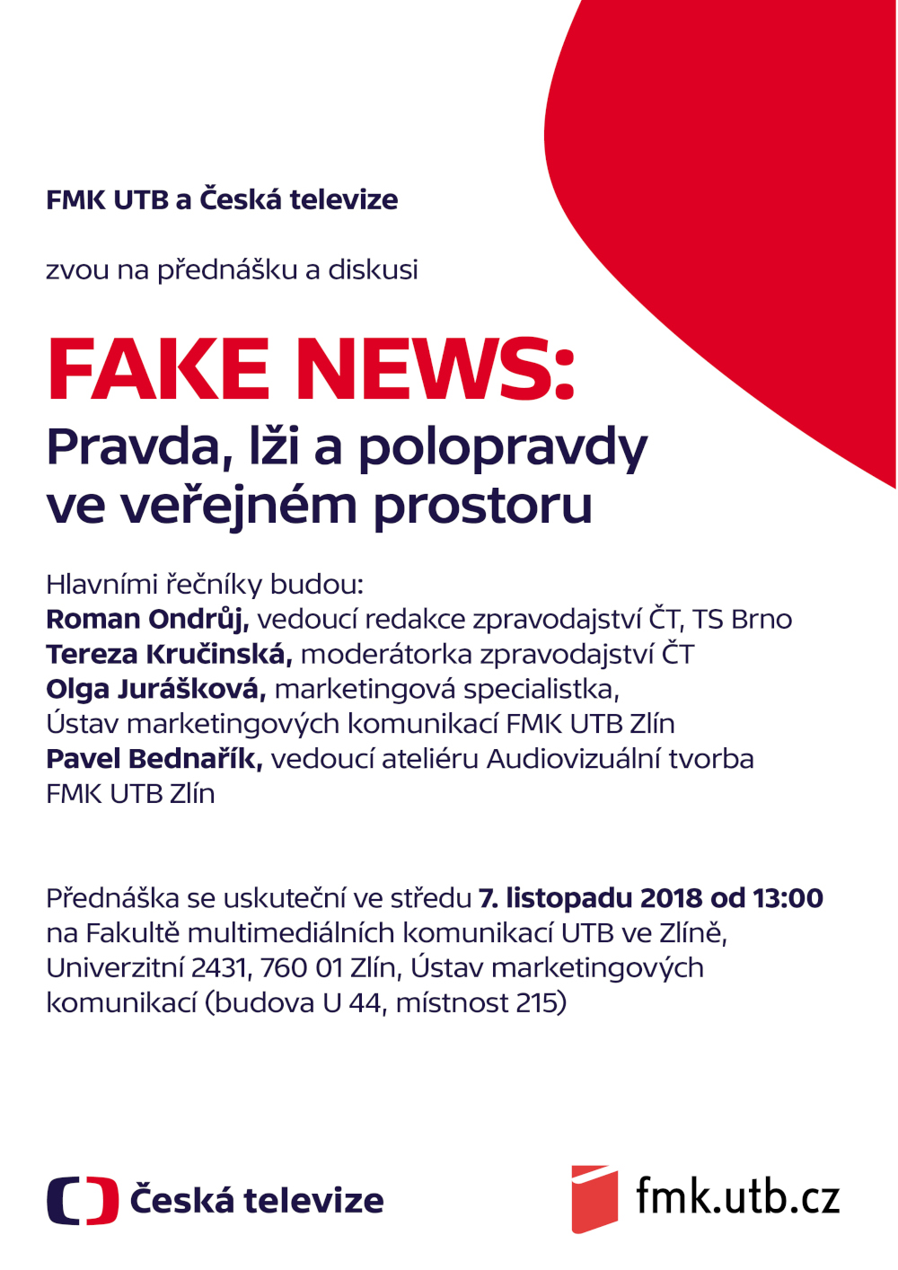 Fake News: Pravda, lži a polopravdy ve veřejném prostoru | UTB